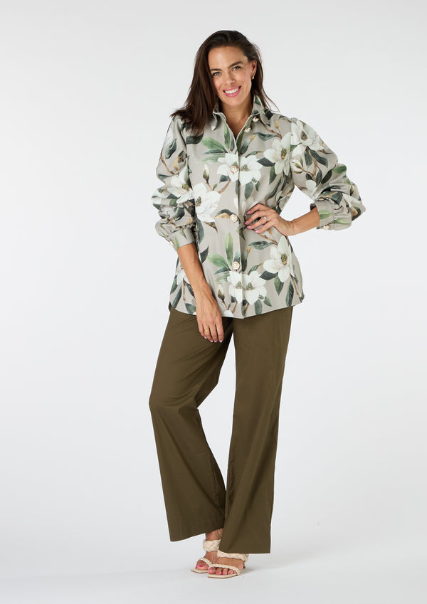 Myra White Magnolia Cotton Canvas Overshirt - size M/L - Helene Berman ...